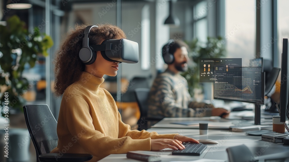 employees work side by side with virtual assistants who help them ...