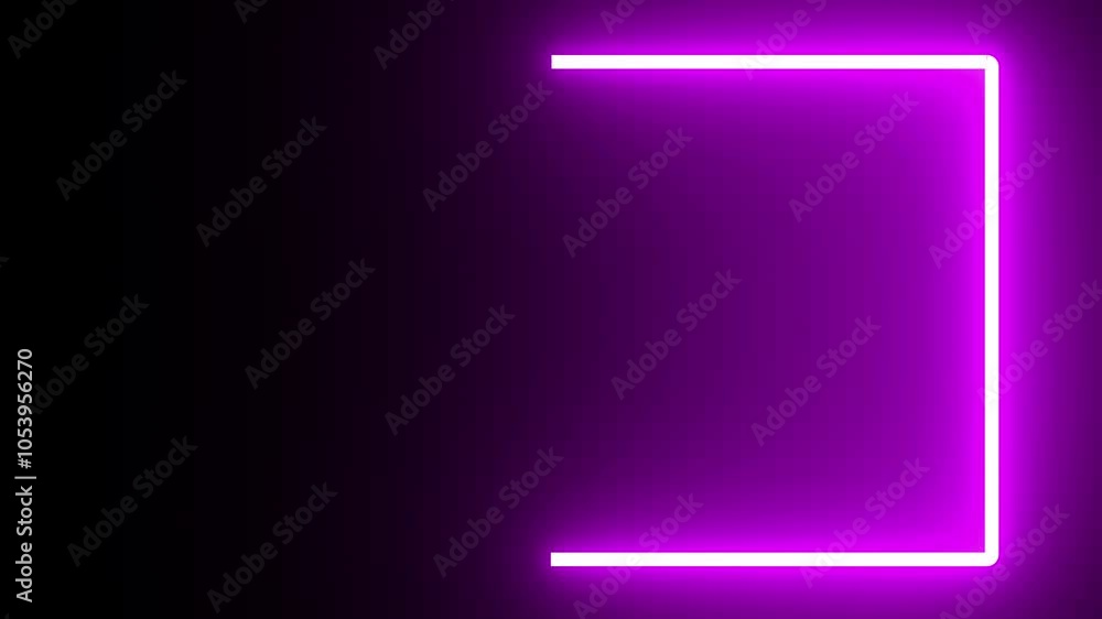 Futuristic pattern with blight neon light animation. Glowing Led Light ...