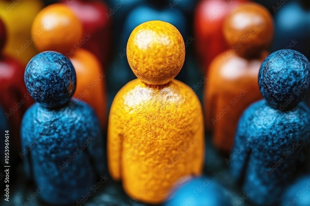 Standing Out from the Crowd: A golden figurine commands attention ...