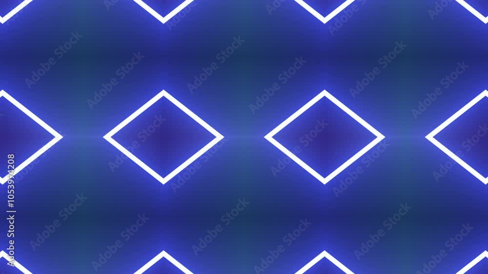 Futuristic pattern with blight neon light animation. Glowing Led Light ...