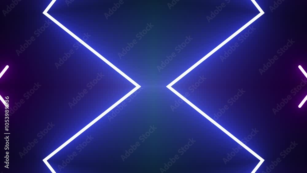 Vidéo Stock Futuristic pattern with blight neon light animation ...