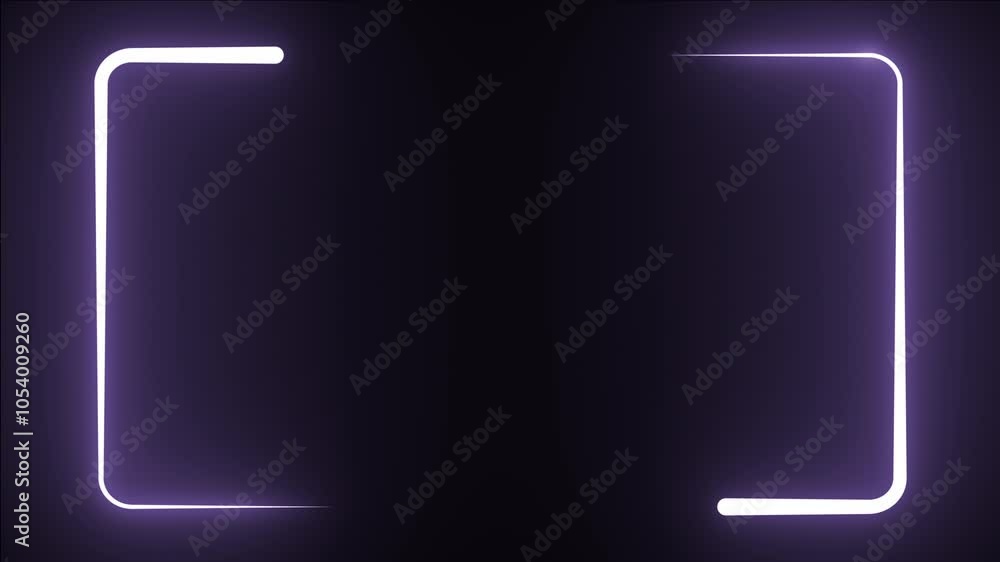 Futuristic pattern with blight neon light animation. Glowing Led Light ...