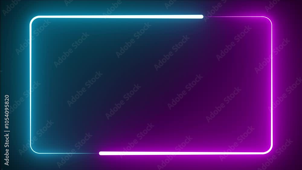 Futuristic pattern with blight neon light animation. Glowing Led Light ...