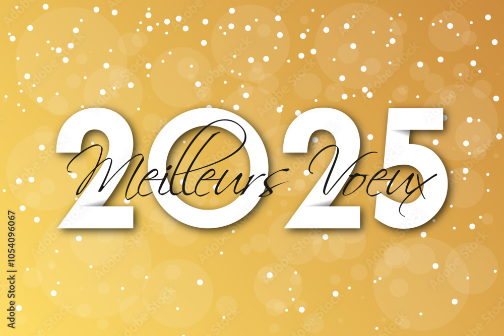 Plakát Bonne année - meilleurs vœux 2025 - vecteur pour affiche ...