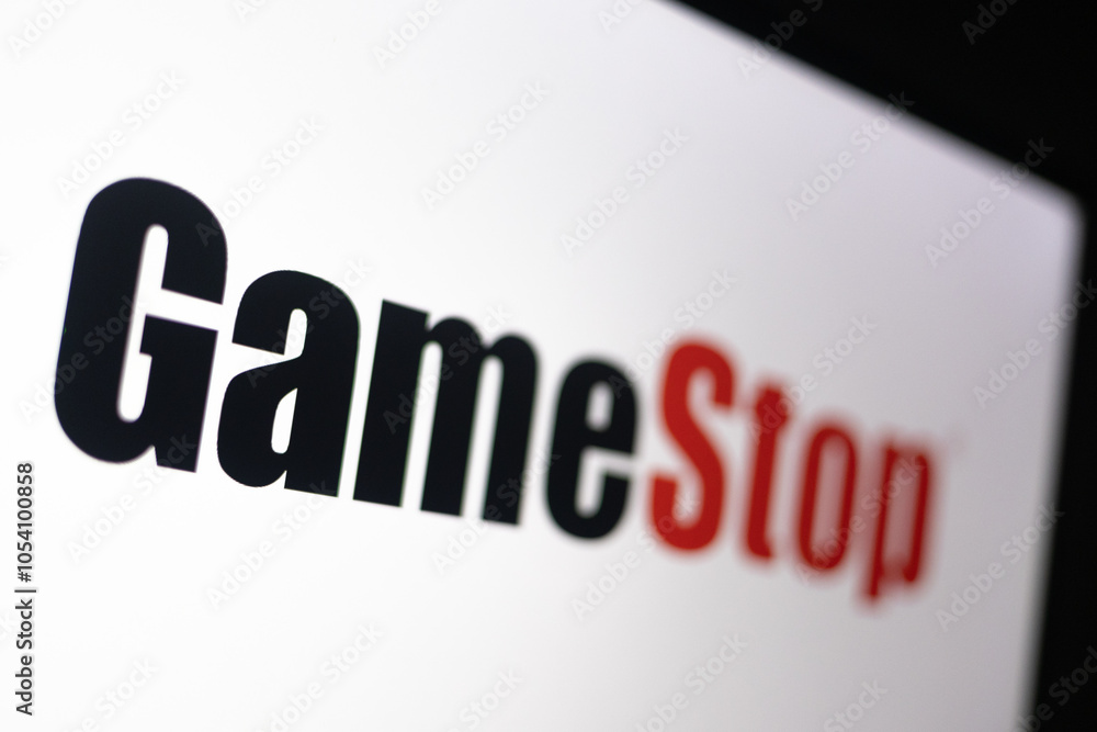 GameStop Logo Displayed on Computer Screen – Video Game Retail and ...