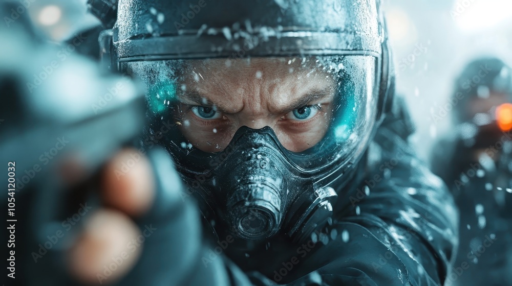 Foto de High-tech operatives in a dramatic, suspense-filled sci-fi ...