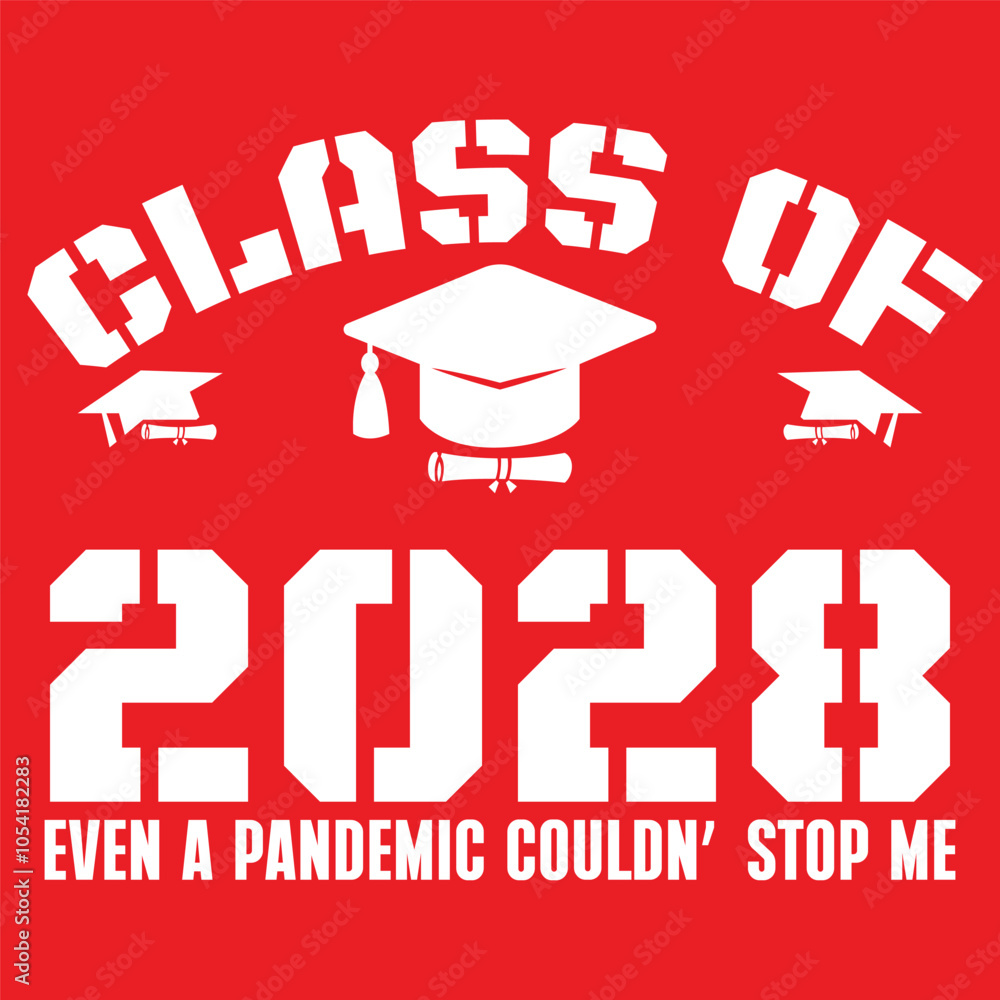Class of 2028 typography design vector. Text for design, congratulation ...