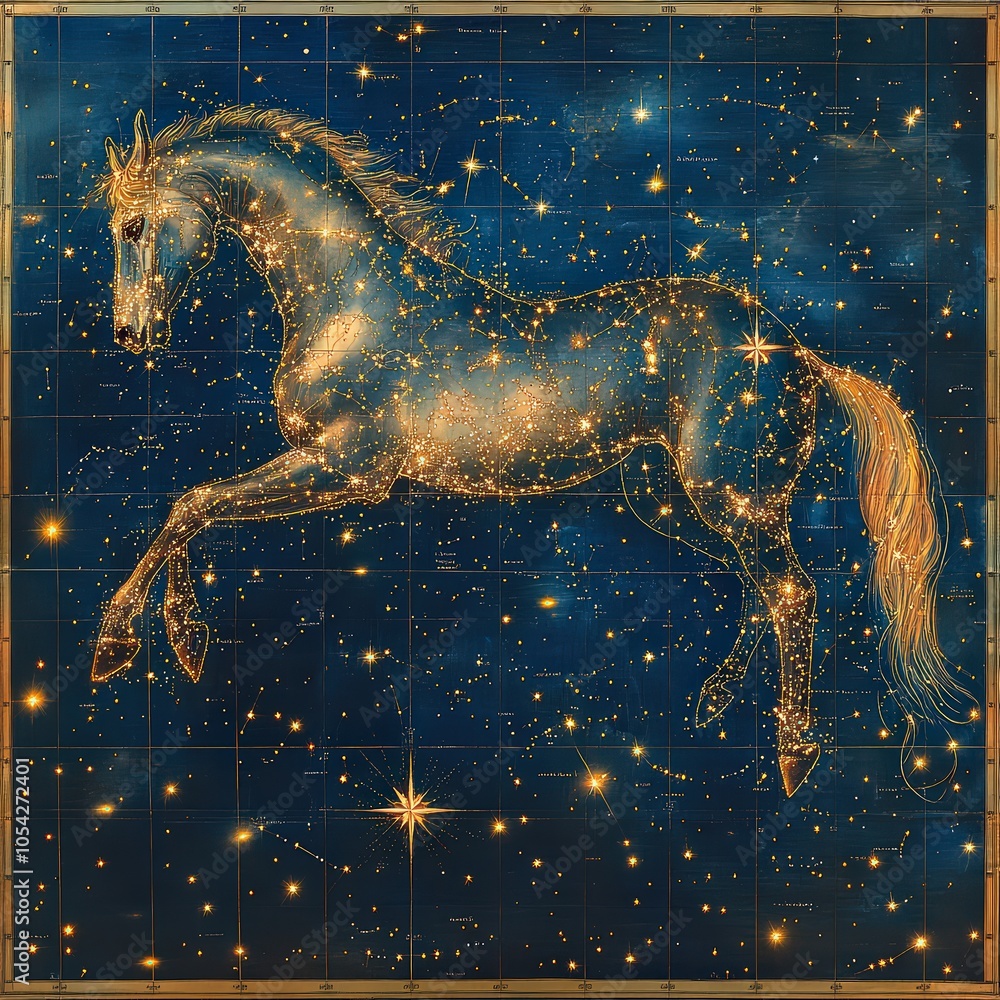 Detailed map of constellations visible in the northern hemisphere Stock ...