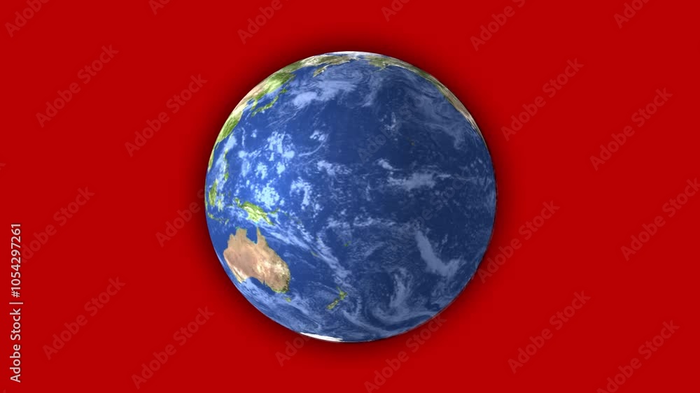 World map rotates around on background. World map with retro lines and ...