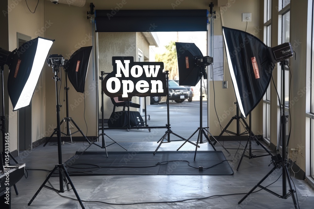 Chic Photography Studio Grand Opening with Modern Equipment and Stylish ...