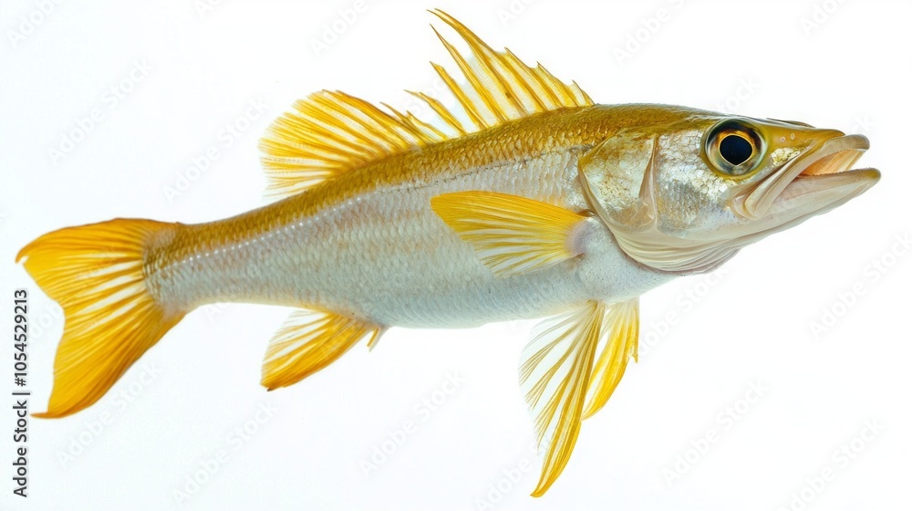 Snook or Centropomus undecimalis displays vibrant body and fins as it ...