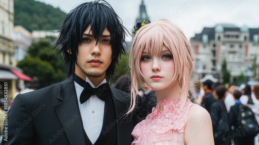 Cosplayers Dressed as Game Characters at Convention Stock Photo | Adobe ...