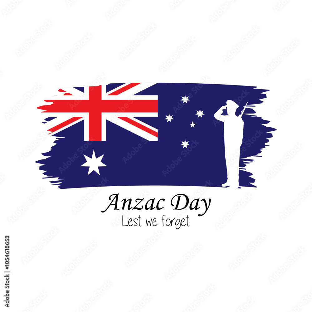 Vector illustration of beauty landscape. Remembrance day symbol. Lest ...