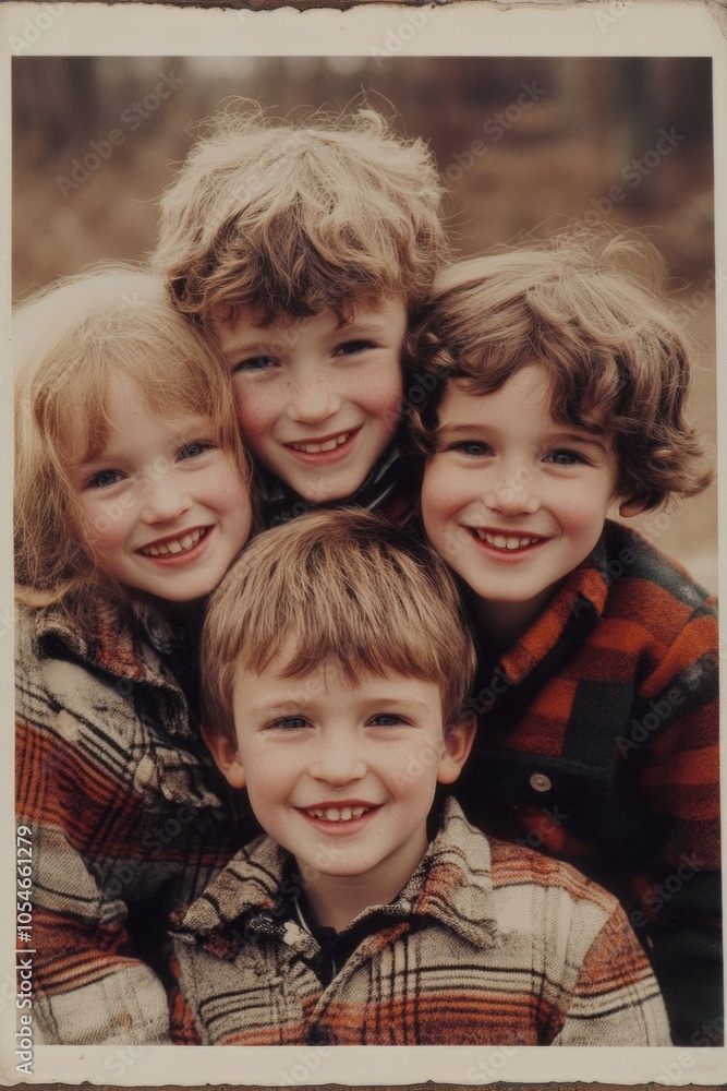Nostalgic photo: intimate reflection of childhood captured in vintage ...