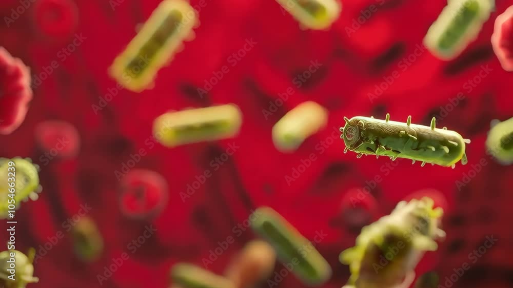 Escherichia coli bacterium, E.coli as part of intestinal normal flora ...