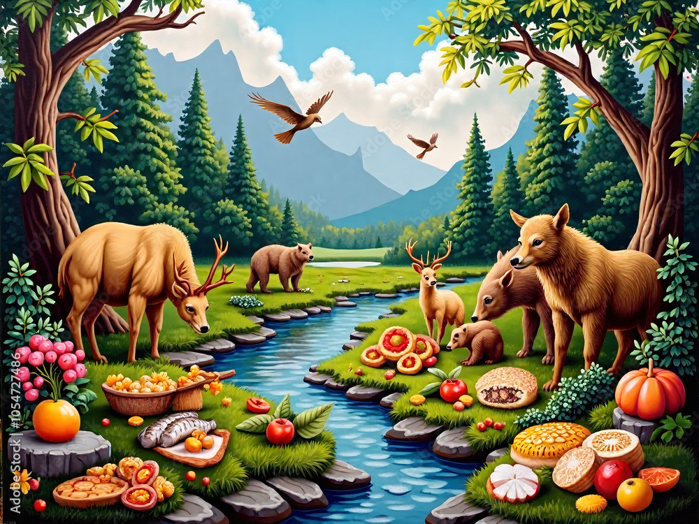 Nature hosts a feast of abundance and harmony among many creatures in ...