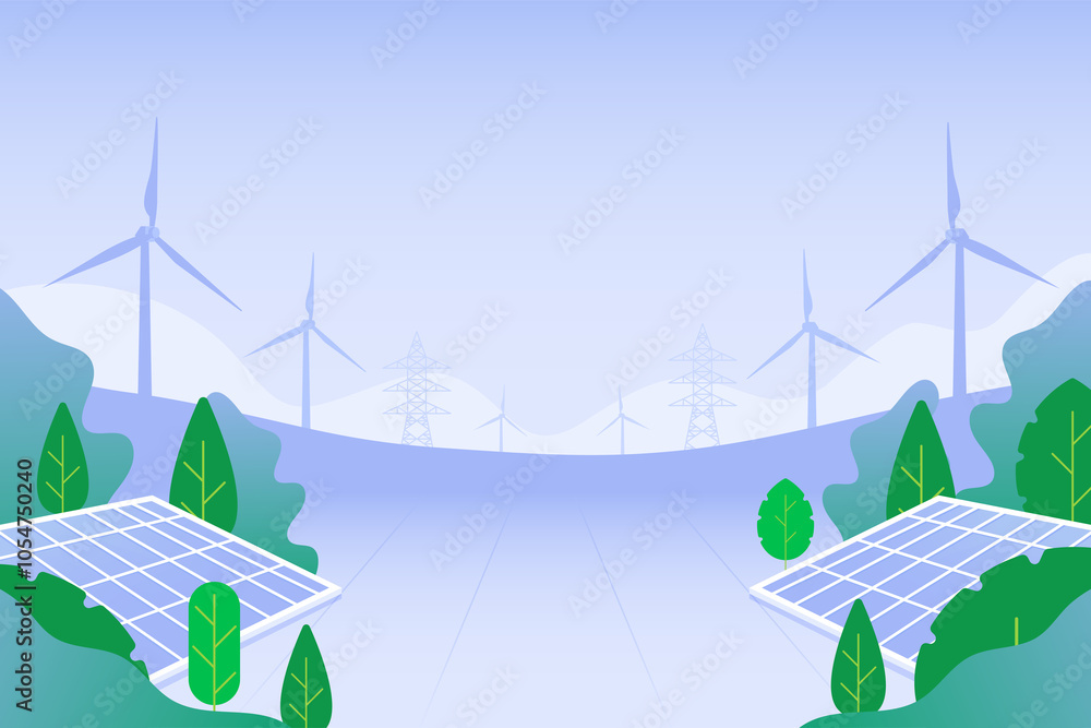 Sustainable Energy Background, Renewable and sustainable clean energy ...