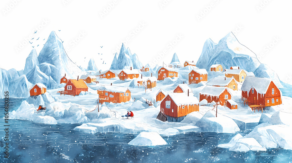 A traditional inuit village, showcasing the rich cultural heritage of ...