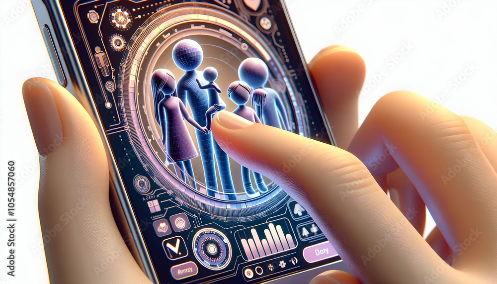 3D Macro Shot Family Customizing Digital Avatars VR Game Finger ... 3D Macro Shot Family Customizing Digital Avatars VR Game Finger ...