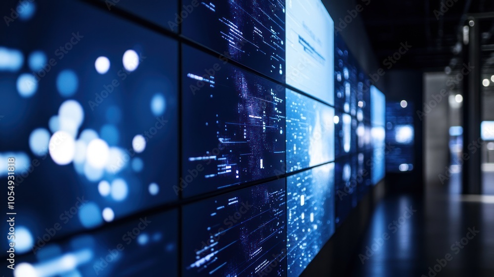 Interactive exhibition booth design with modular sections, LED panels ...