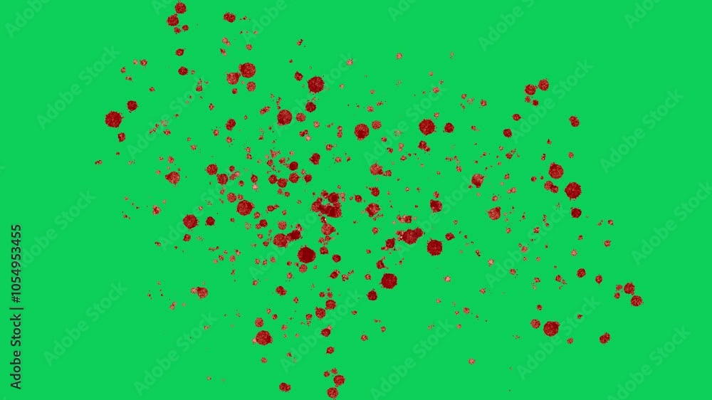 Realistic Blood Splatter Green Screen Stock Video | Adobe Stock