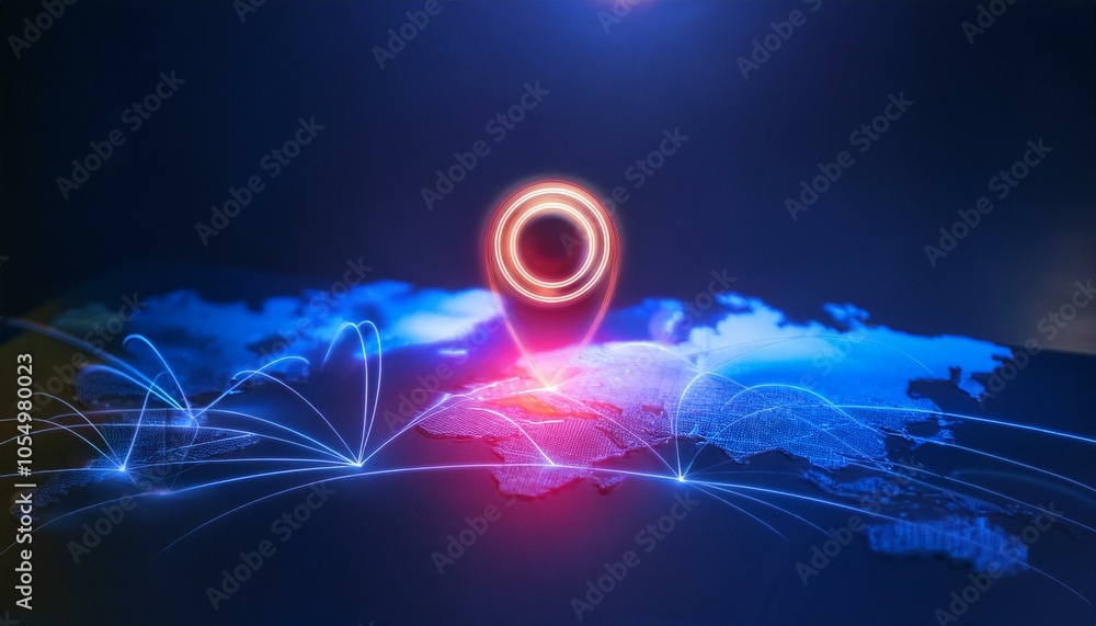 background with circles, gps map with pin, Find your way. Location ...