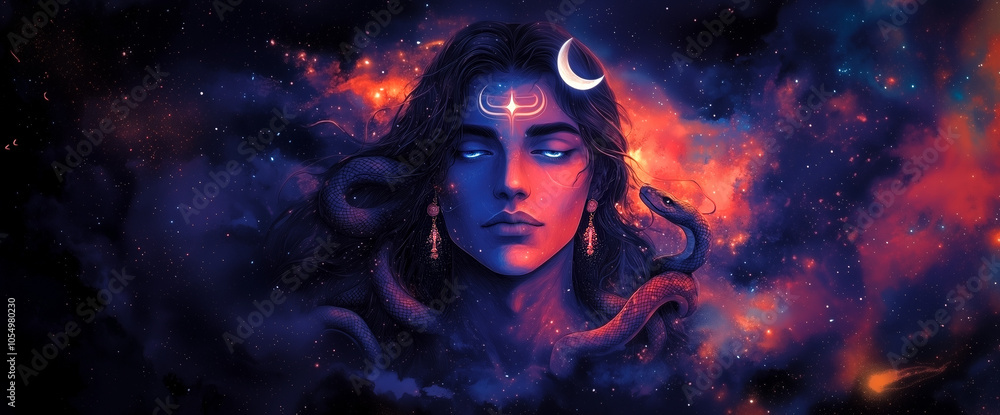 Virabhadra in galxy The Glorious Face a fierce form of the Hindu god ...