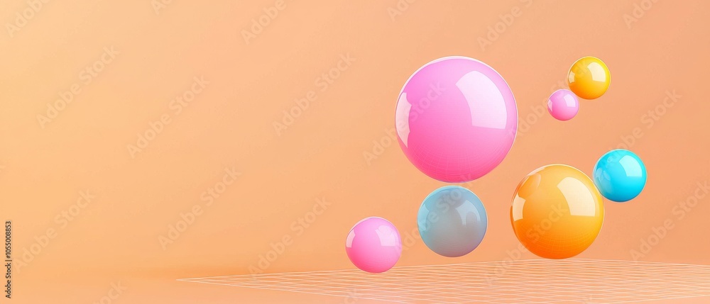 Interactive 3D Bubble Chart with Vibrant Colors and Varying Sizes for ...