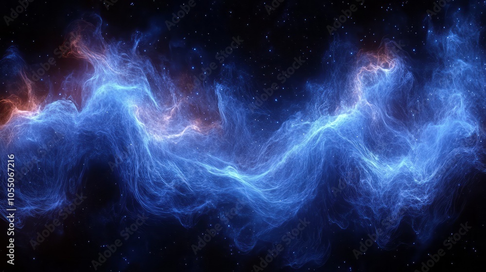 Vibrant Azure Background with Random Nouns for Creative Mixing and ...