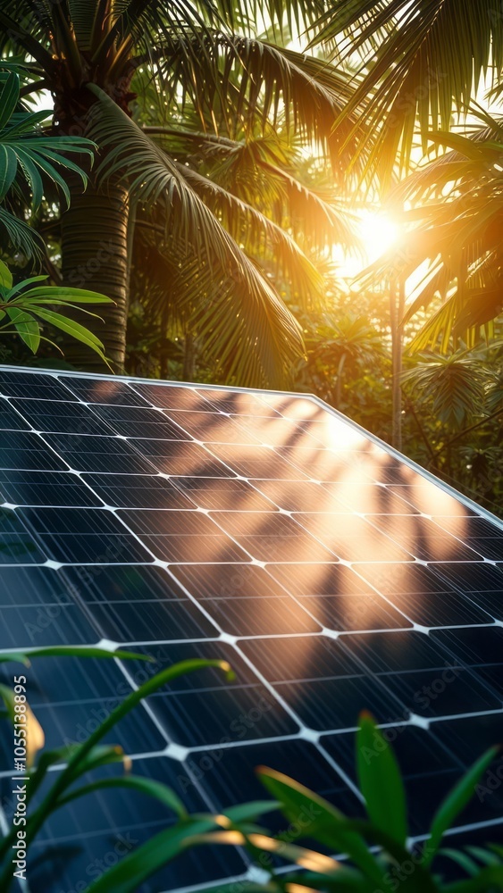 Panel solar en la selva maya solar panel Ultra realistic Photorealistic ...