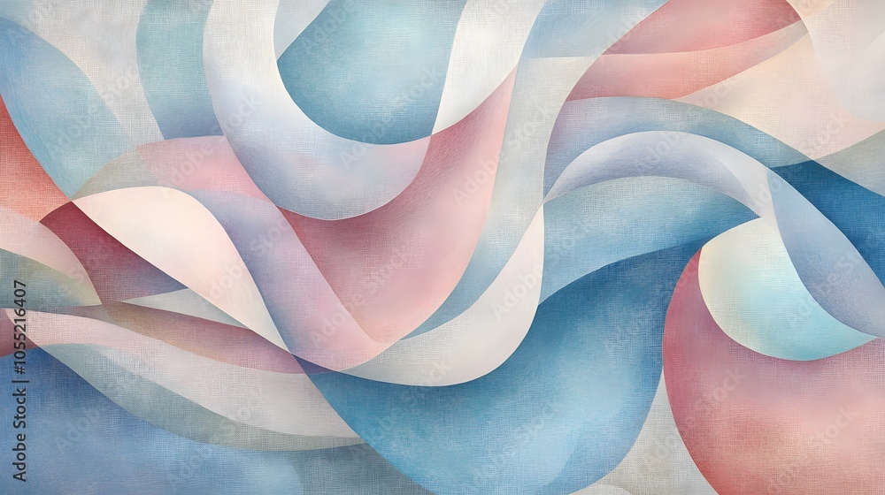 Calming Rhythms illustrated by intertwining shapes in pastel colors ...