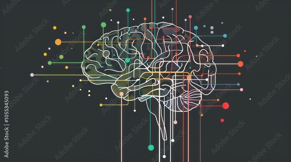 brain, technology, digital, abstract, creative, science, illustration ...
