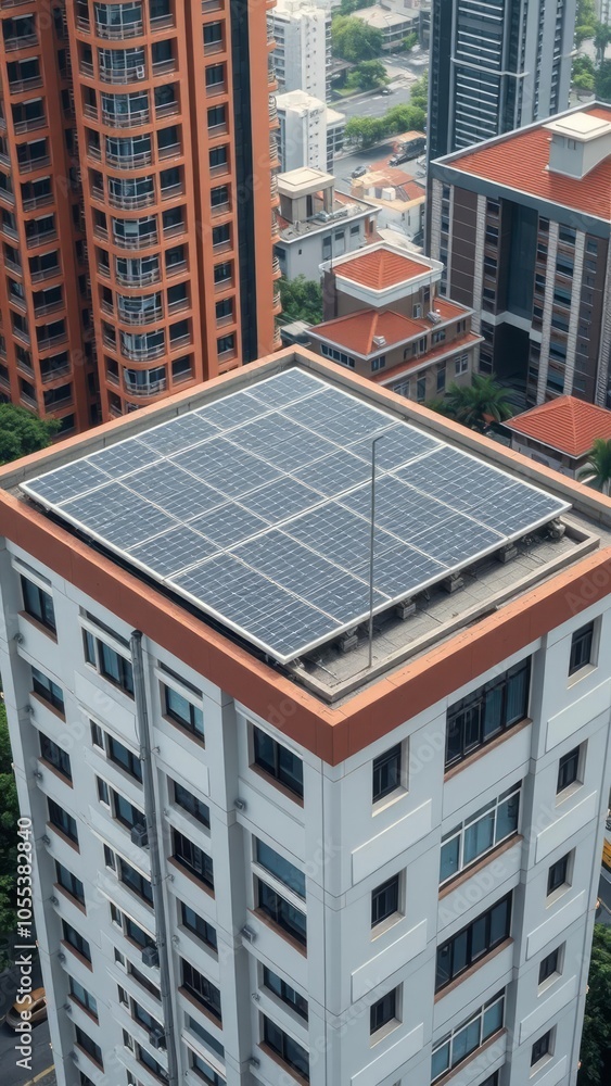 Solar panel installed on top of hdb block in singapore solar panel ...