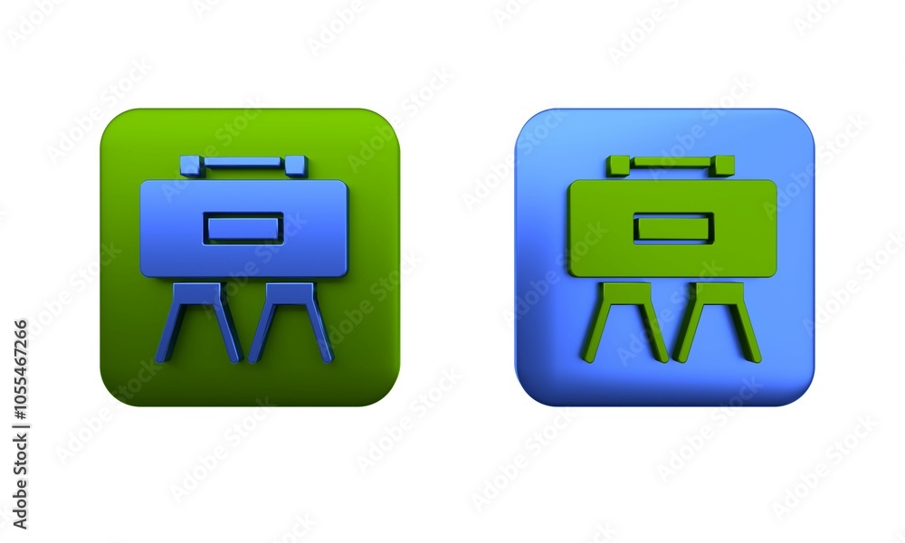 Colorful Military mine icon isolated on white background. Claymore mine ...