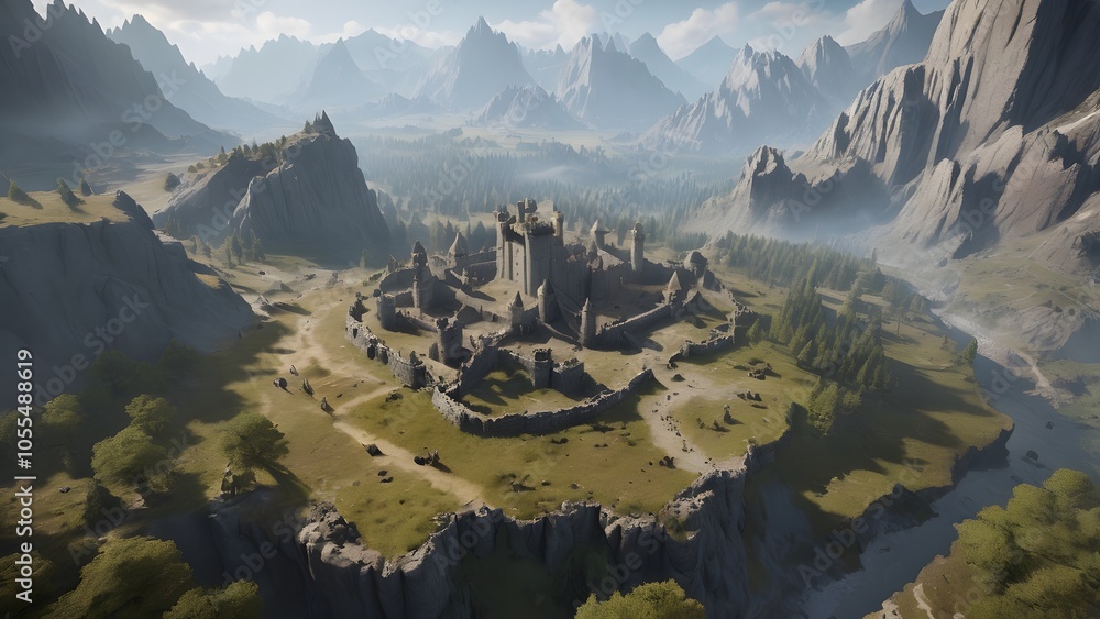 DnD Battlemap Battle Map Style - A detailed map illustrating an epic ...