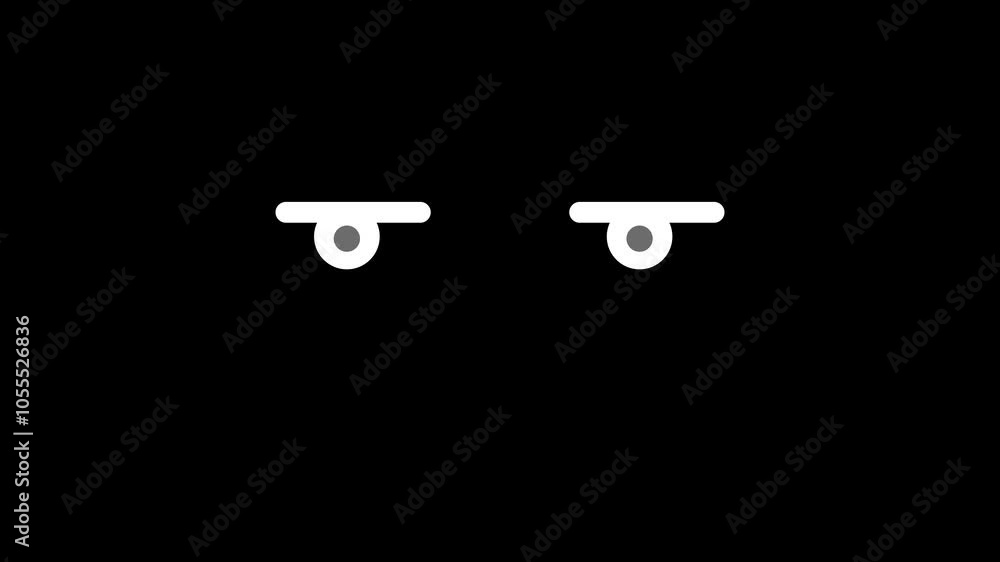 blinking eyes animated icon round eyes blinking and glancing right and ...