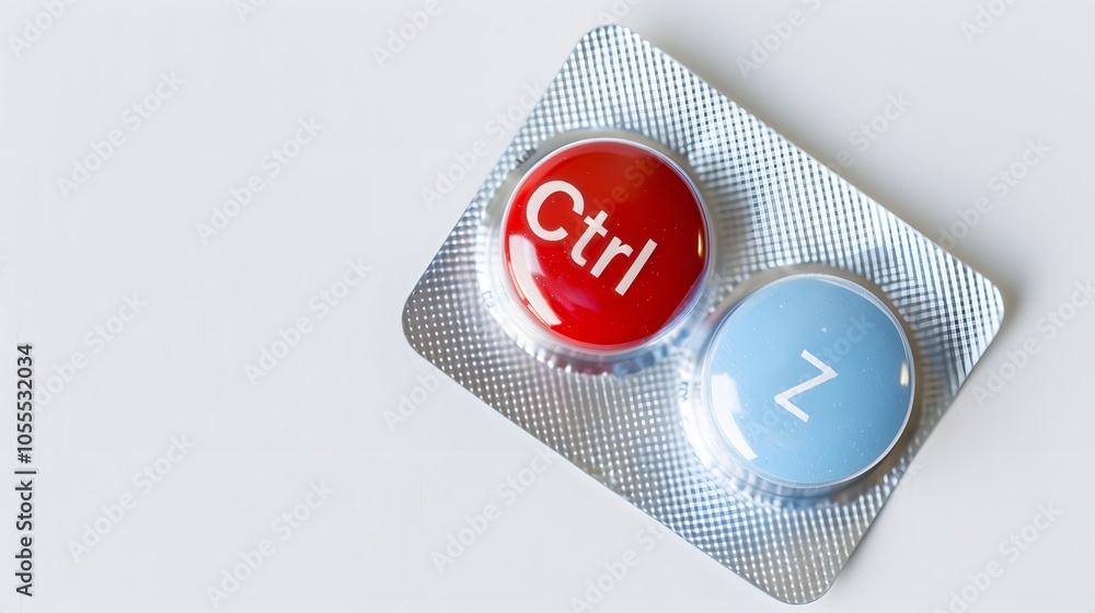 Close-up photo of two round tablets inside a pill tab packaging; one ...