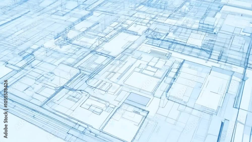 construction site drawing plan A architect blueprint engineer ...