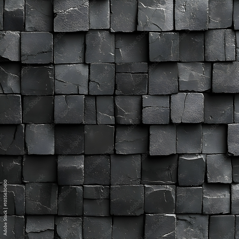 Seamless Pattern of Small Dark Bricks with Close Packing Texture for ...