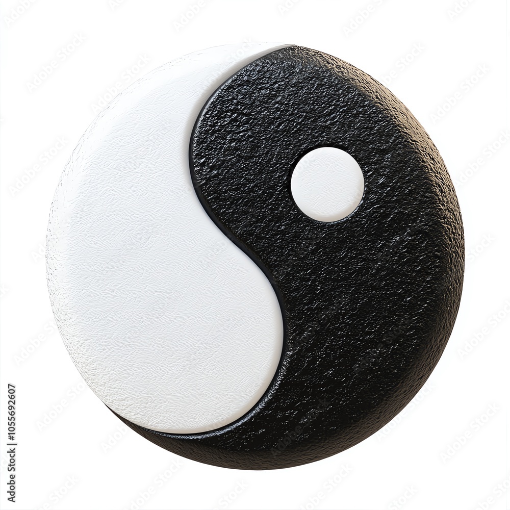 Yin Yang Symbol Black and White Harmony Balance Circle Round Abstract ...