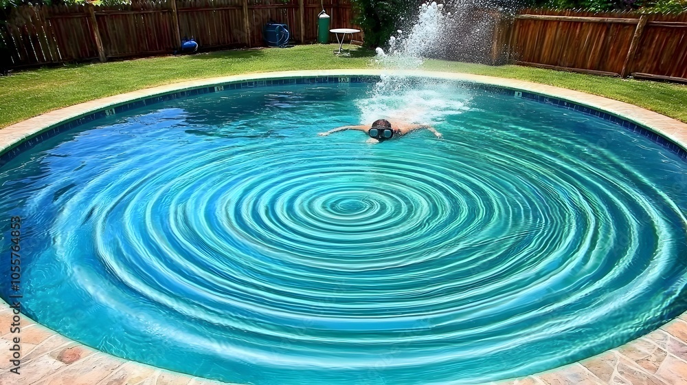 DNS Anycast: A diver plunging into a pool. The water ripples outward ...