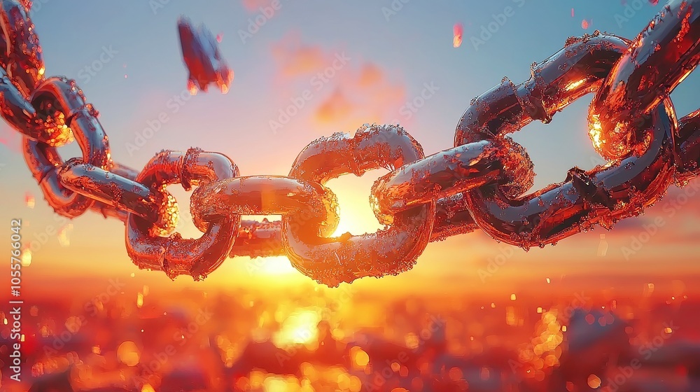 Metal Chains Animation, a seamless 4K loop showcasing intricate metal ...