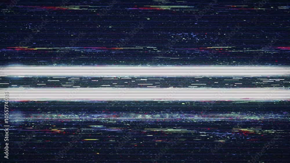 Vidéo Stock Retro 90s VHS old analog TV Noise texture screen background ...