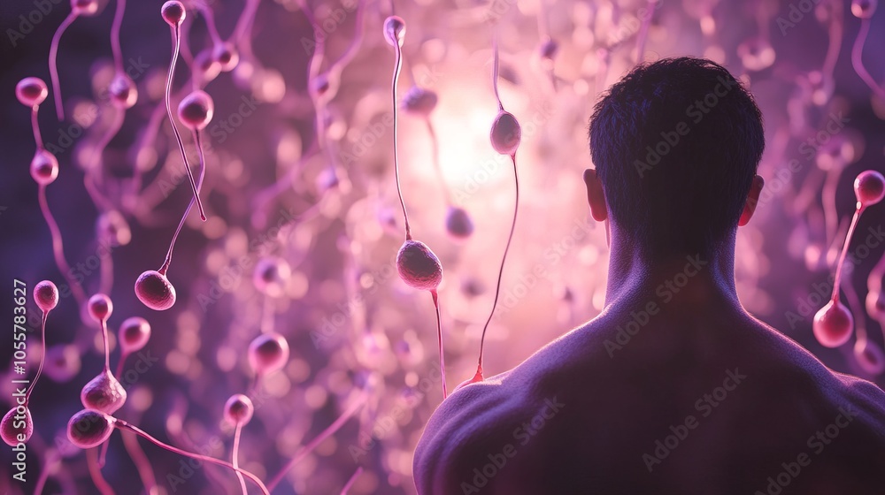 Poster Hormonal cycle of testosterone production in the male body ...