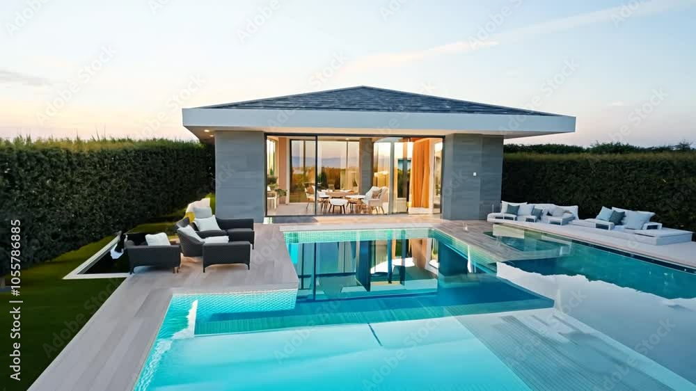 pool modern mansion Impressive house architecture exterior cement ...