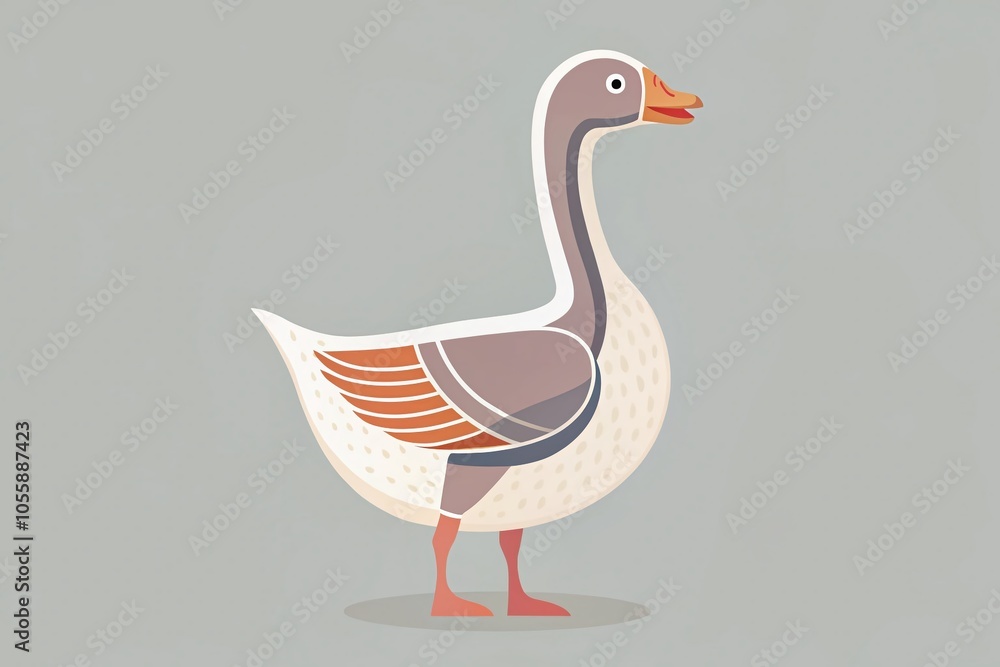 Minimalist Goose Illustration for Web Design - The Largest Flying Water ...