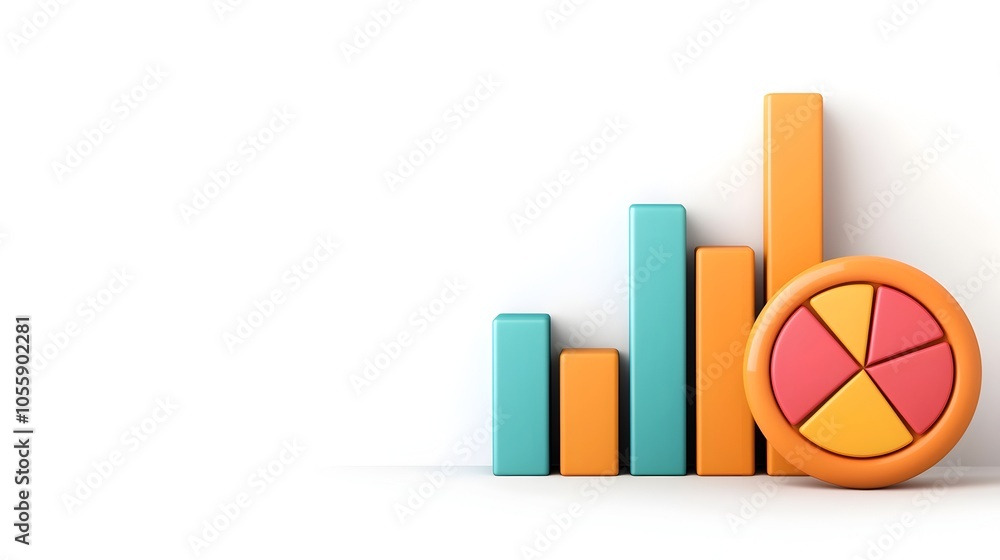 Stunning 3D charts graphs and data visualizations in a vivid color ...