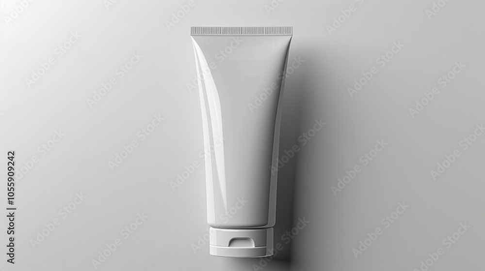 Mockup of a blank toothpaste tube on a plain white background for ...