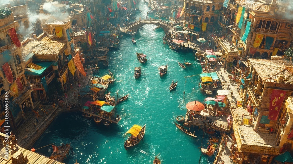 A detailed DnD battlemap depicting a villa in the Floating Flotilla ...