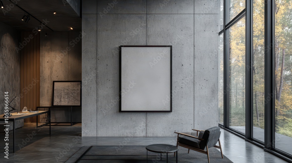 Modern Architecture Firm Lobby: Vertical Poster Mockup and ...